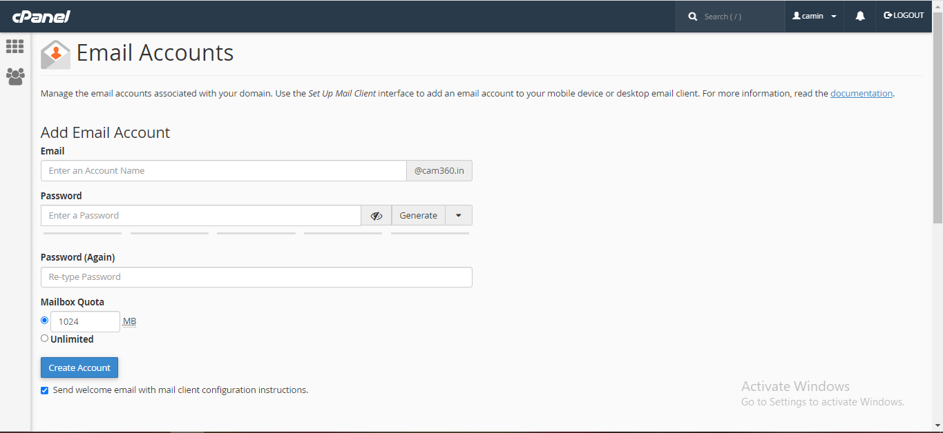 How to create an email account in cPanel ? - EricHost