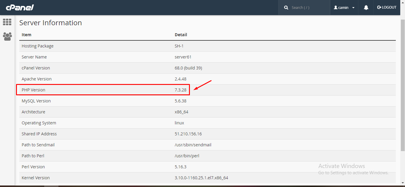 How to check the PHP version in cPanel? - EricHost