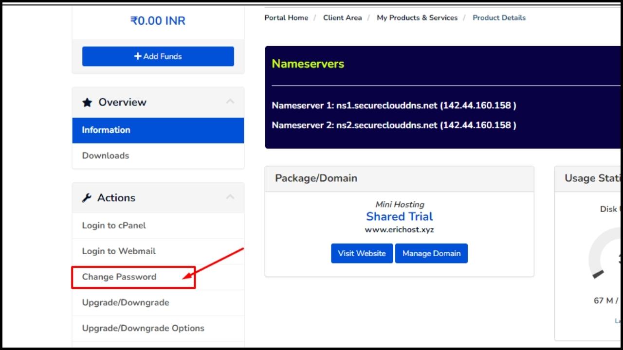 How to change or reset cPanel Password ? - EricHost